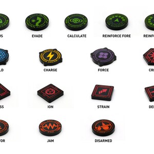 Dual Function Token Set (black Gloss) - X-wing Acrylic Tokens - Etsy