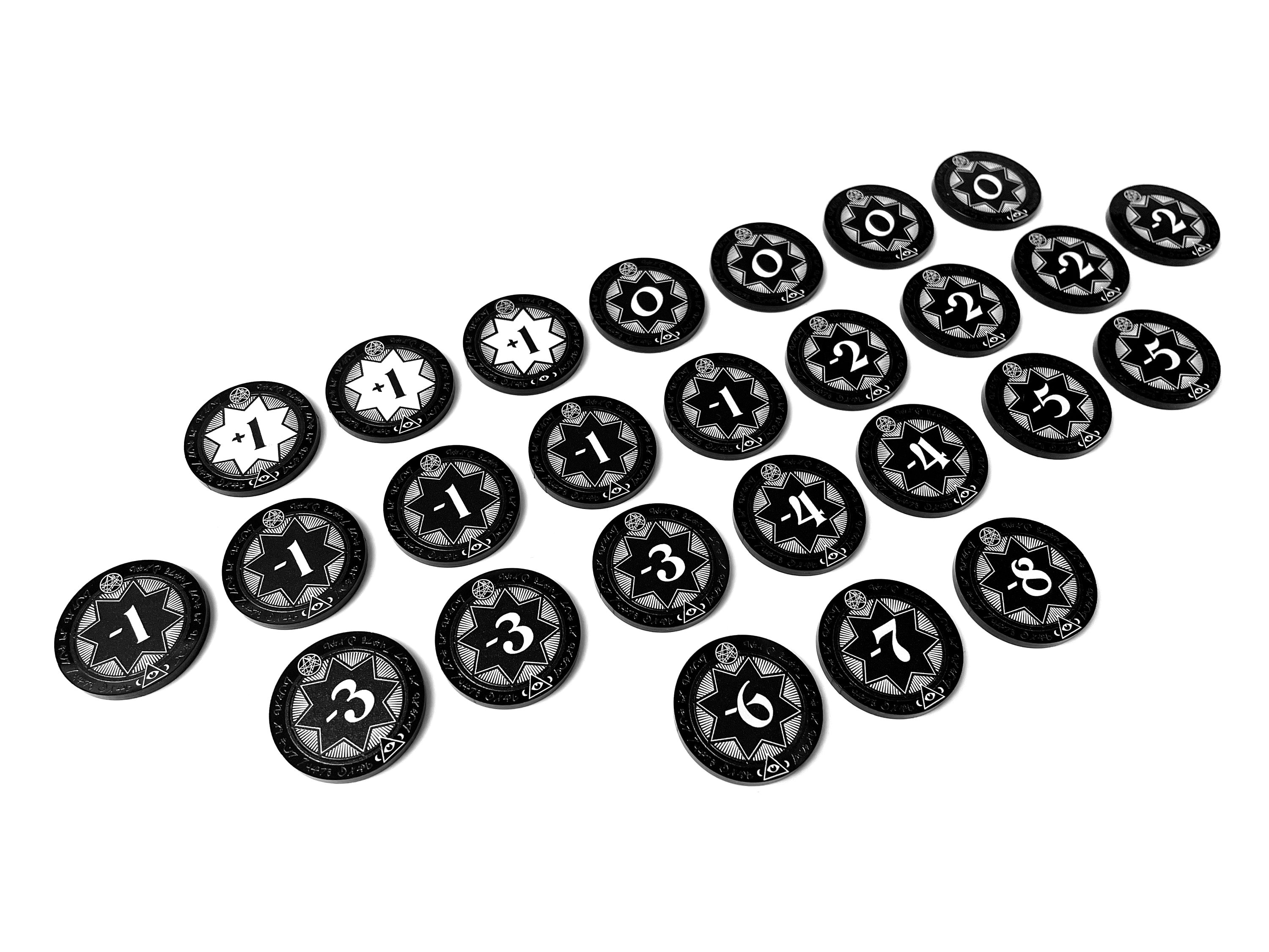 Chaos Token Set With Pouch Arkham Horror Acrylic Tokens - Etsy