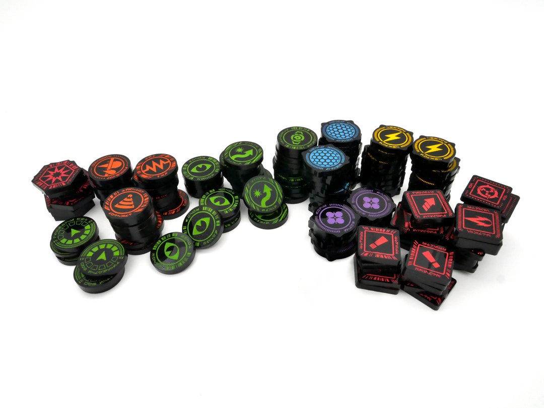 Dual Function Token Set (black Gloss) - X-wing Acrylic Tokens - Etsy