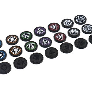 Class Token Set - Arkham Horror Acrylic Tokens - Etsy