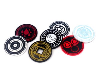 Colored Transparent Token Set Keyforge Acrylic Tokens - Etsy