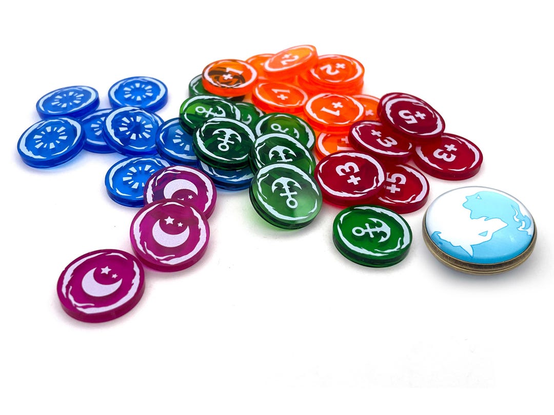 Token Set - Altered Acrylic Tokens - Etsy