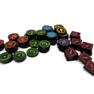 Dual Function Token Set (black Gloss) - X-wing Acrylic Tokens - Etsy