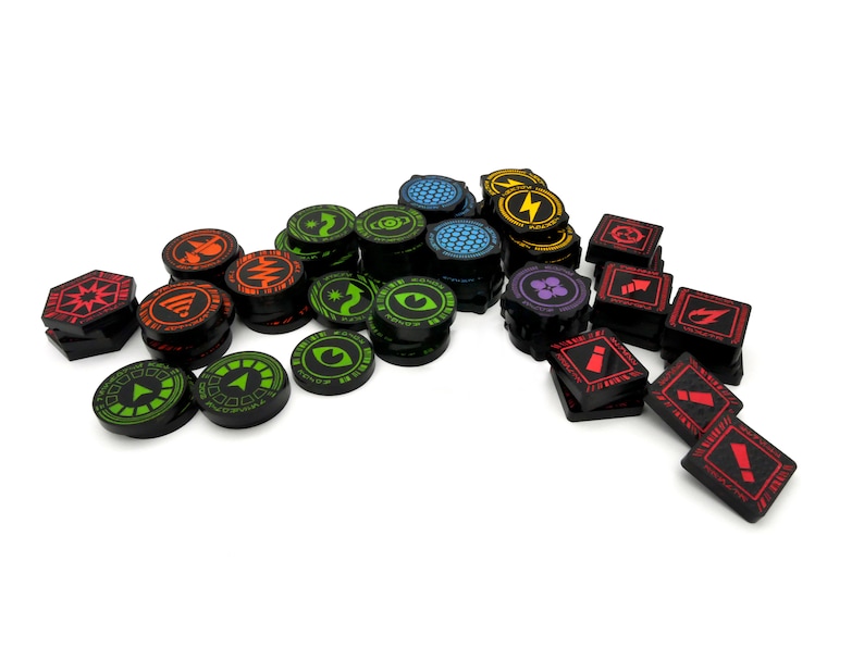 Dual Function Token Set (black Gloss) - X-wing Acrylic Tokens - Etsy