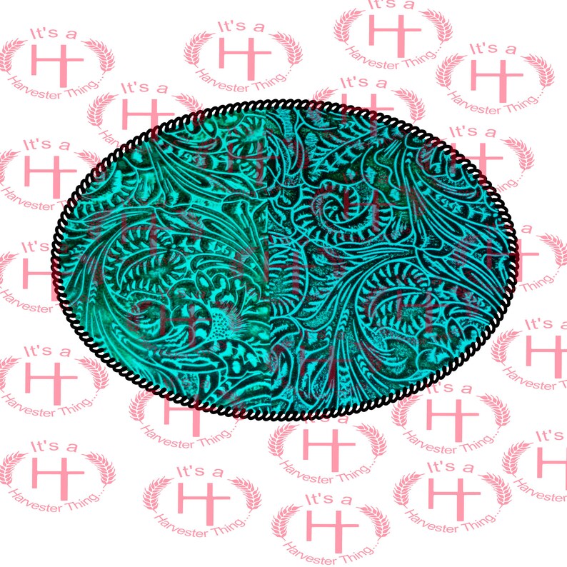 WESTERN Tooled LEATHER PNG Sublimation Buckle Background - Etsy