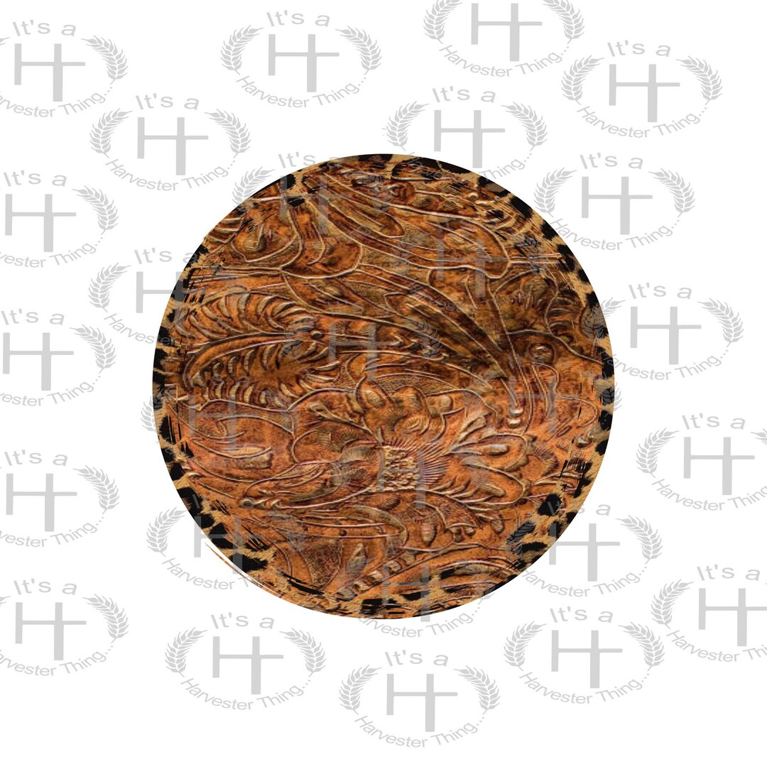 TOOLED LEATHER LEOPARD Western Png Sublimation Background, Punchy ...