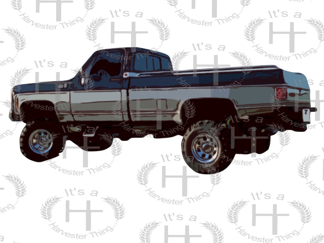 SQUAREBODY CHEVY PNG Sublimation, Truck Design, Classic Truck Png ...