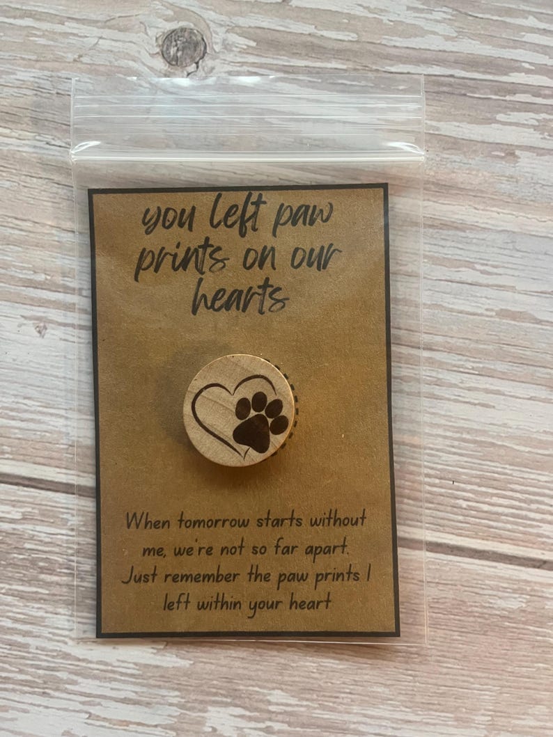 Paw Prints on Our Heart Pocket Token - Etsy