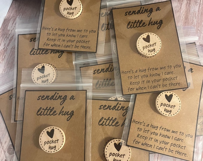 AWARENESS Tokens set of 2 Tokens Handmade Encouragement Gift Pocket Hug ...