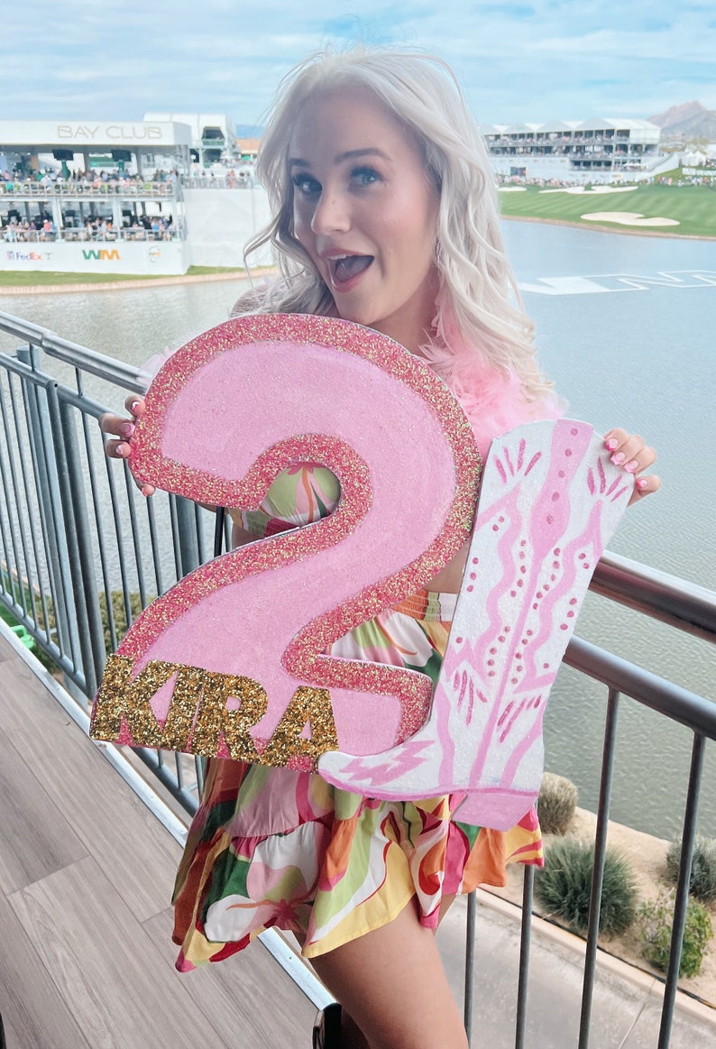 FULL GLITTER HANDPAINTED & Designed 21st Birthday Sign, Custom 21 Sign ...