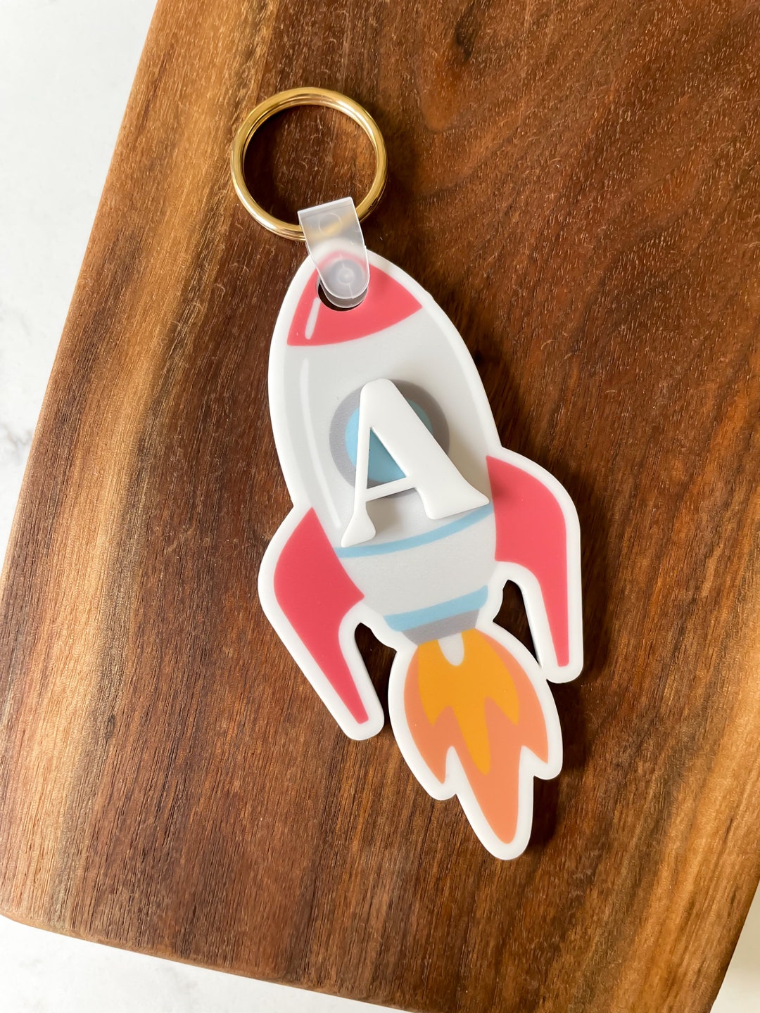Custom Spaceship Backpack Tag | Children's Keychain | Lunch Box Tag ...