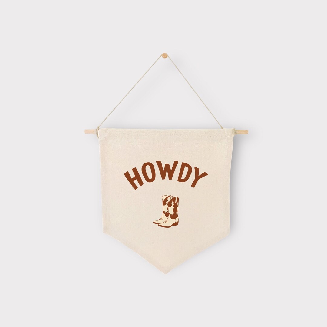 Howdy Canvas Banner: Western Nursery, Playroom Decor - Etsy