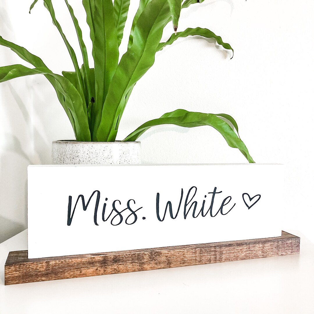 Custom Teacher Name Tag Sign | Personalized Teacher Name Sign | Desk ...