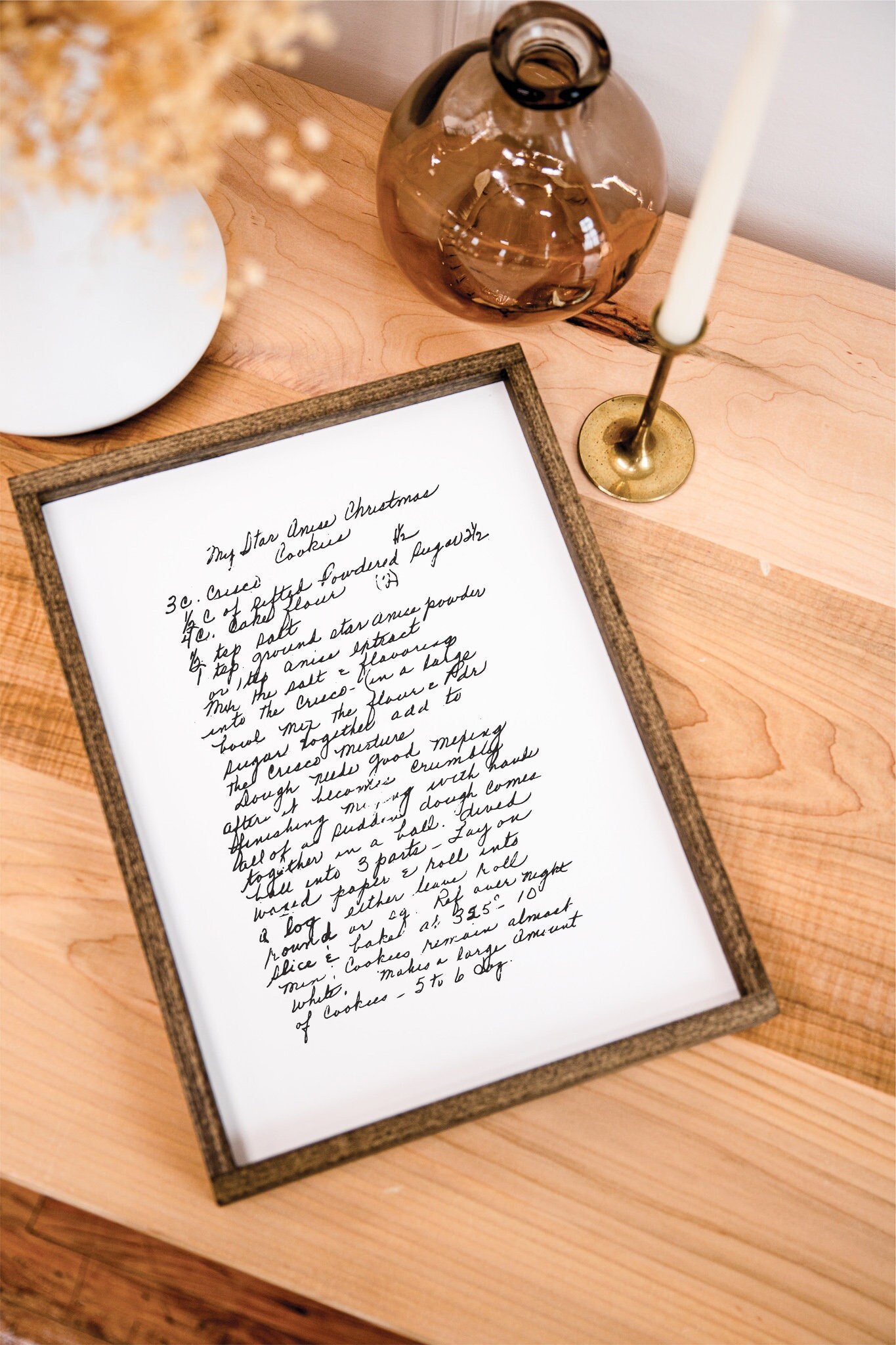 Custom Handwritten Recipe Sign - Etsy