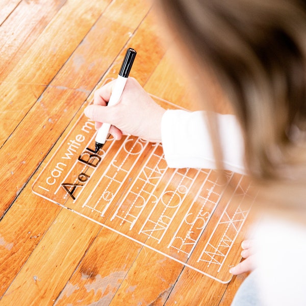 Acrylic Alphabet Tracing Board - Etsy
