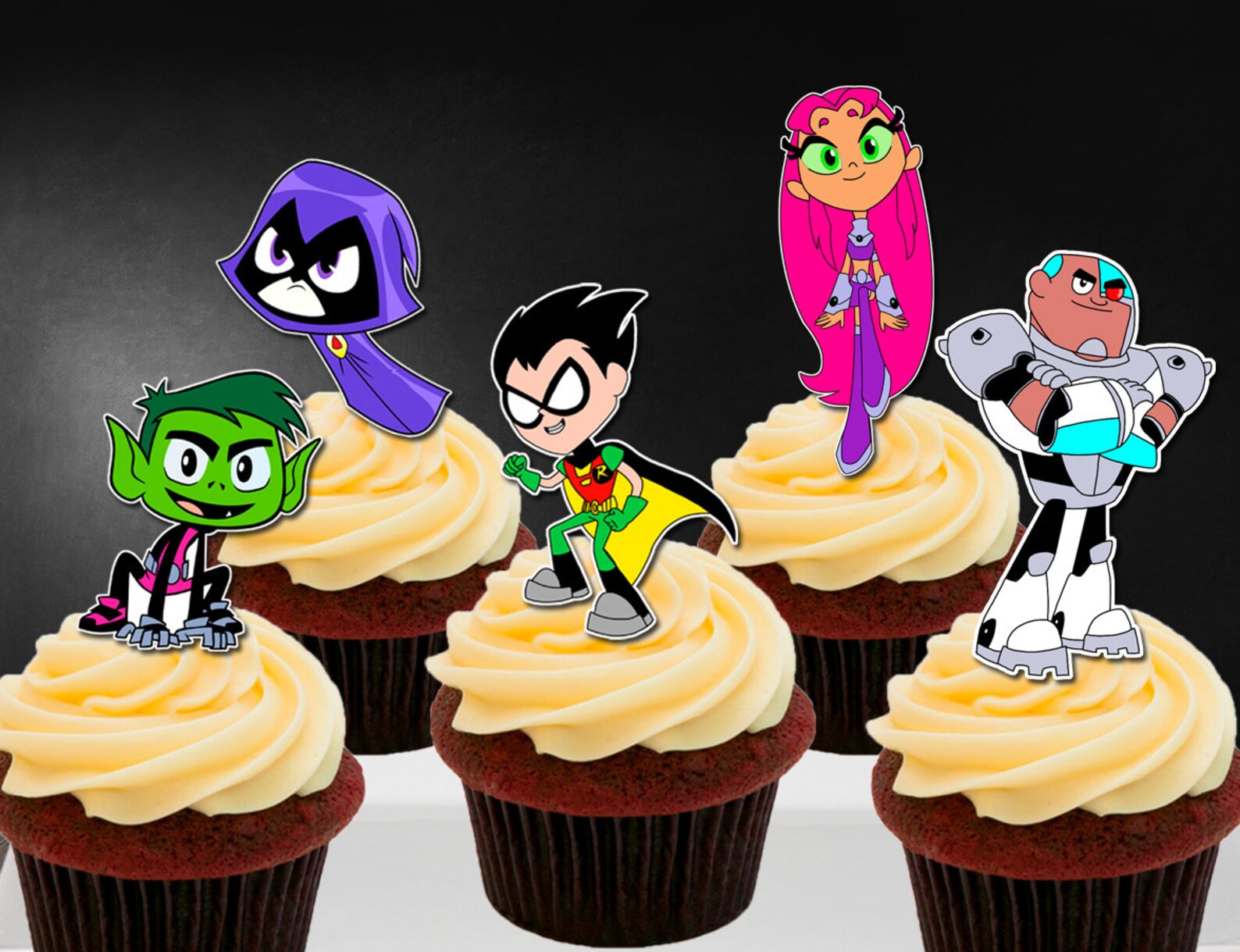 Inspired Cartoons Cupcake Toppers Cupcake Topper 10pcs - Etsy