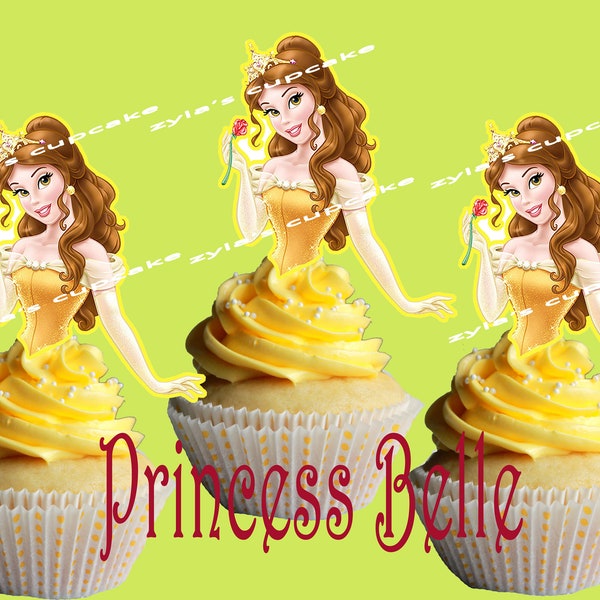 Belle Cupcake Topper - Etsy