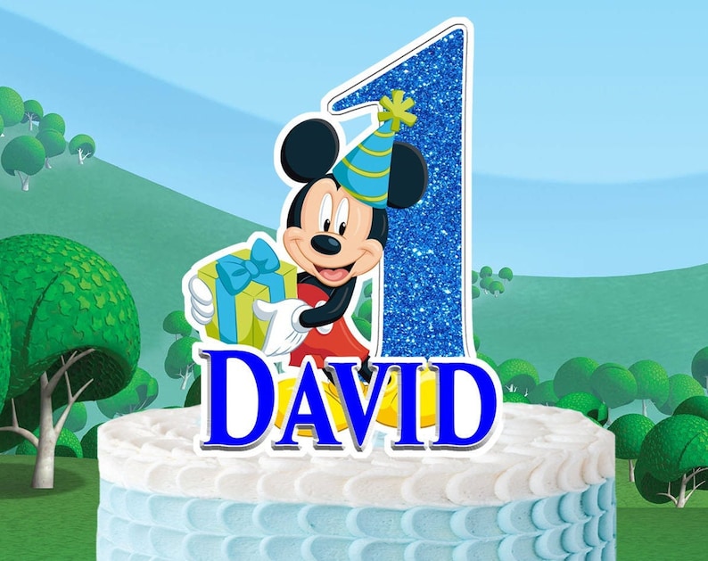 Mickey Mouse Cake Topper - Etsy