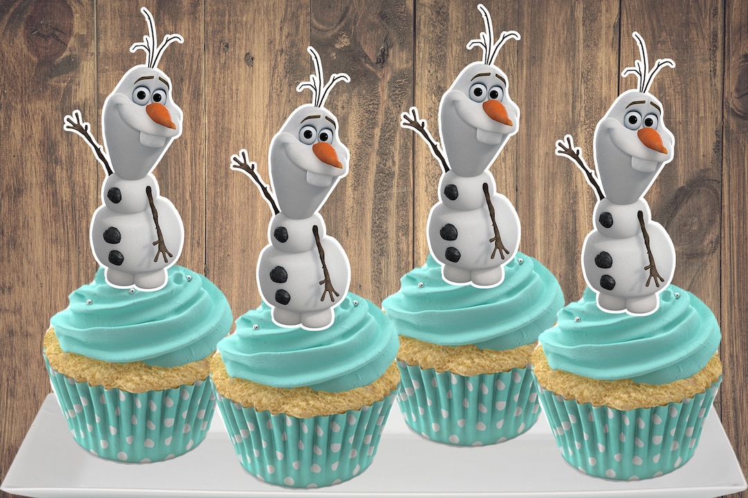 Frozen Olaf Cupcake Toppers (12 Pieces) - Etsy