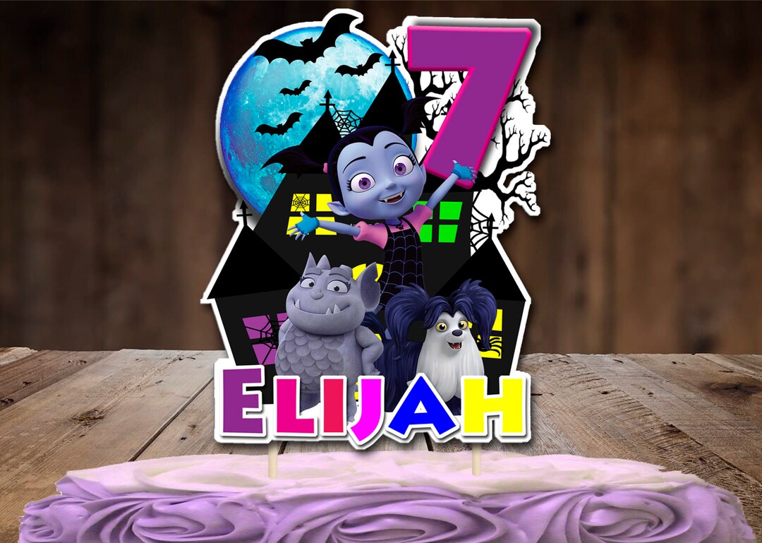 Vampirina Cake Topper, Personalized Cake Topper, Custom Cake Topper ...