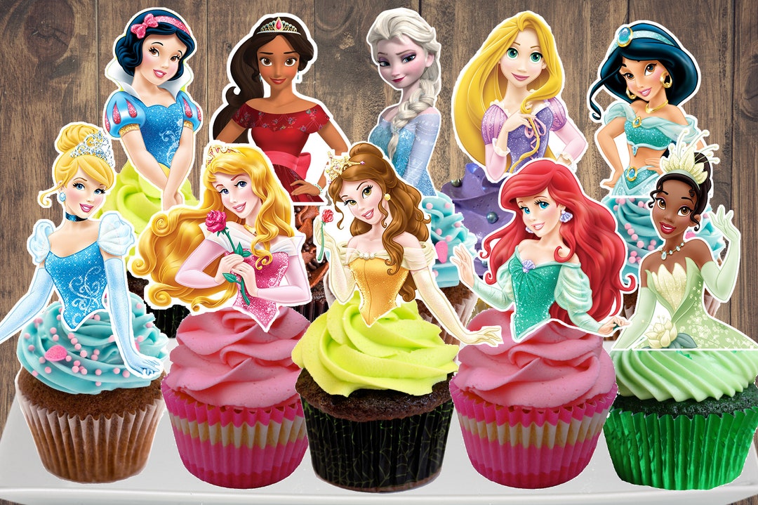 Set of 20 Disney Princesses Cupcake Toppers - Etsy