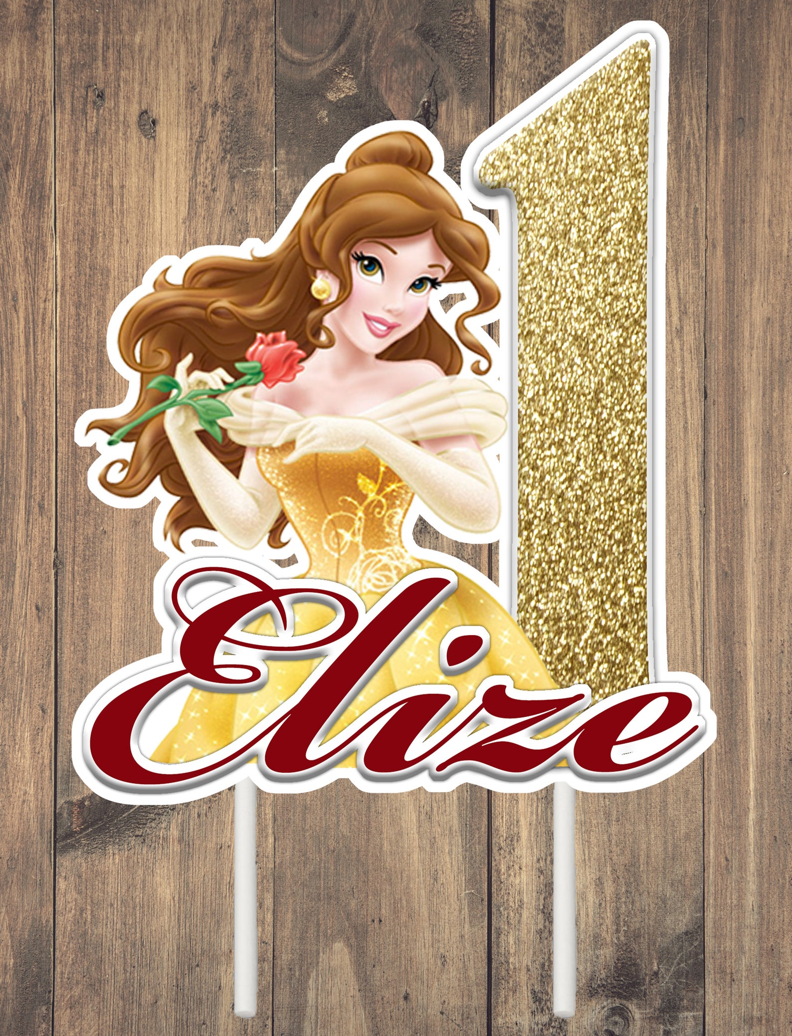 Princess Belle Cake Topper - Etsy