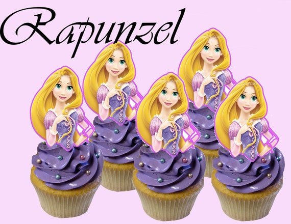 Princess Rapunzel Cupcake Toppers 12 Pieces - Etsy