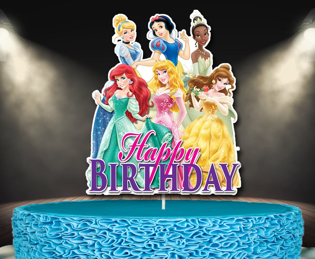 Disney Princesses Cake Topper - Etsy