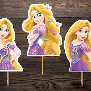 12 Pieces of Rapunzel Cupcake Toppers ( 3 Poses) - Etsy