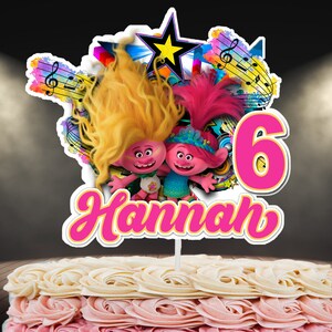 Inspired by Trolls Band Together Cake Topper, Customized Cake Topper ...