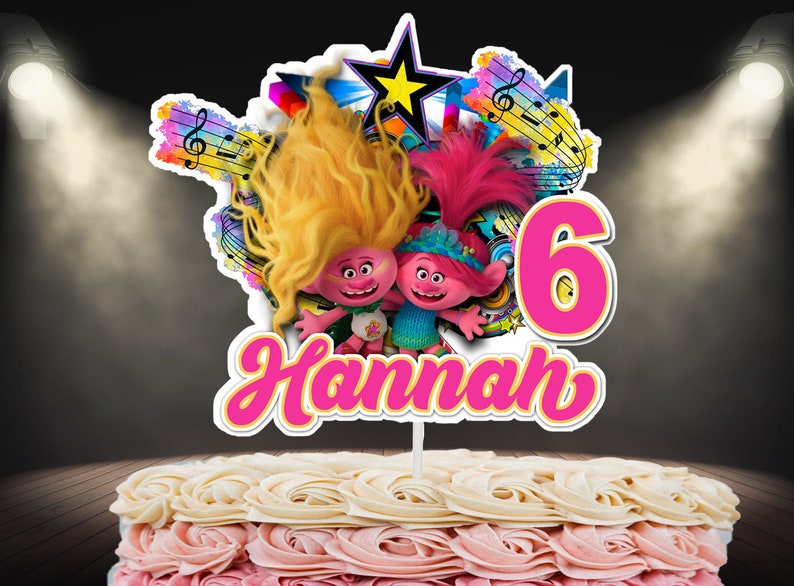 Inspired by Trolls Band Together Cake Topper, Customized Cake Topper ...