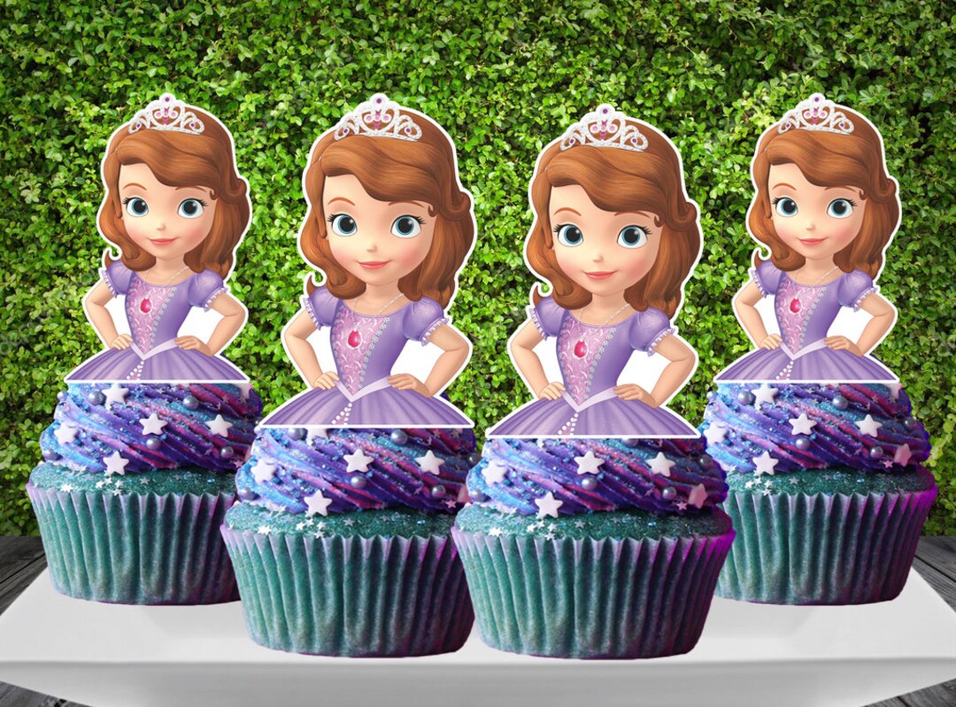 12 Pieces of Sofia Cupcake Toppers - Etsy