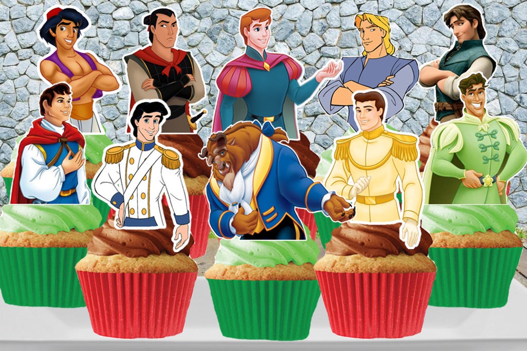 Set of Disney Prince Cupcake Toppers (20 Pieces) - Etsy