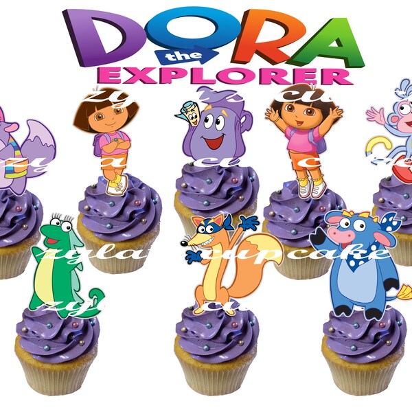 Dora Cupcake Toppers - Etsy