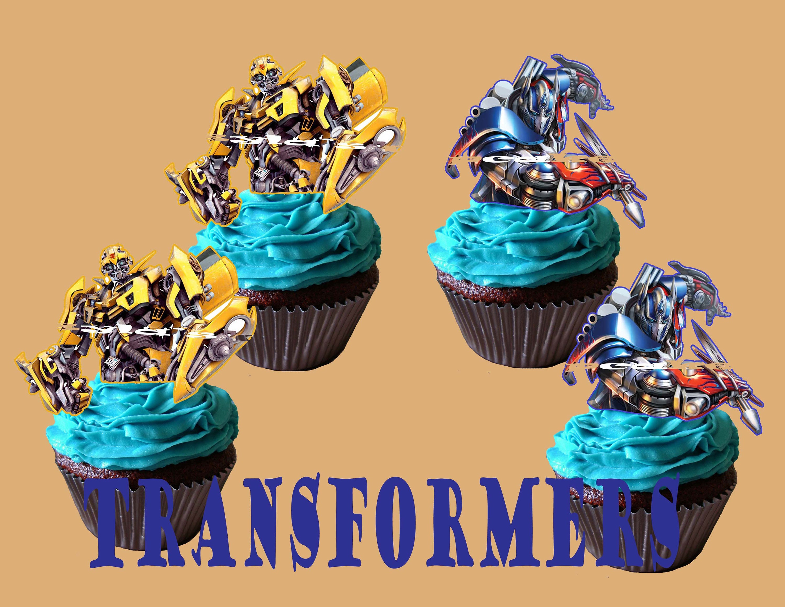 12 Pieces of Transformers Cupcake Toppers - Etsy Canada