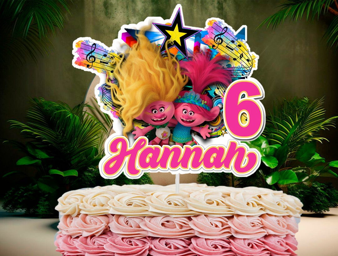 Inspired by Trolls Band Together Cake Topper, Customized Cake Topper ...