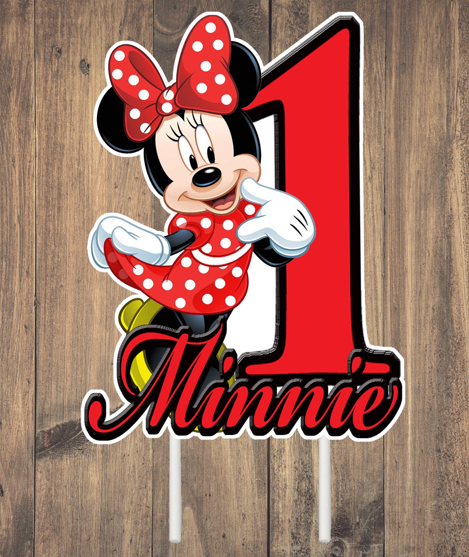 Minnie Mouse Cake Topper | Etsy