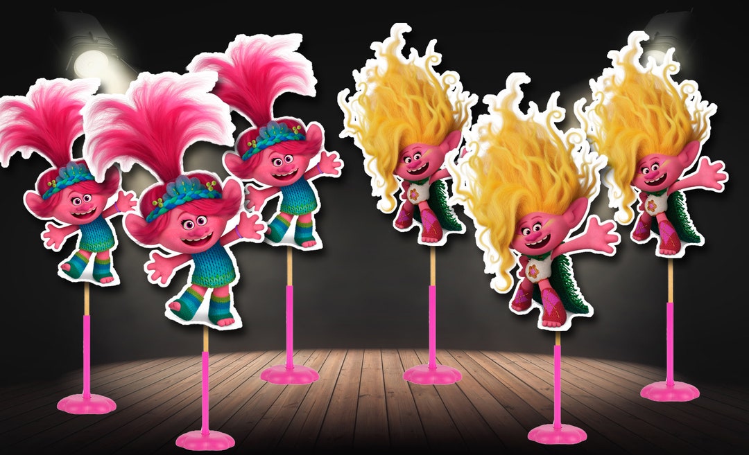 Trolls Band Together Centerpiece (STAND NOT Included),poppy and Viva ...