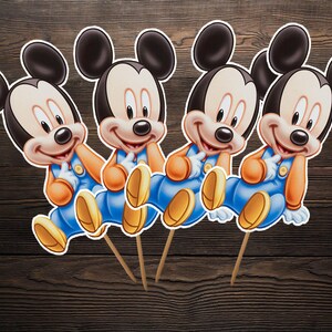 Baby Mickey Mouse Centerpiece, Table Decor, Party Decoration, Birthday ...
