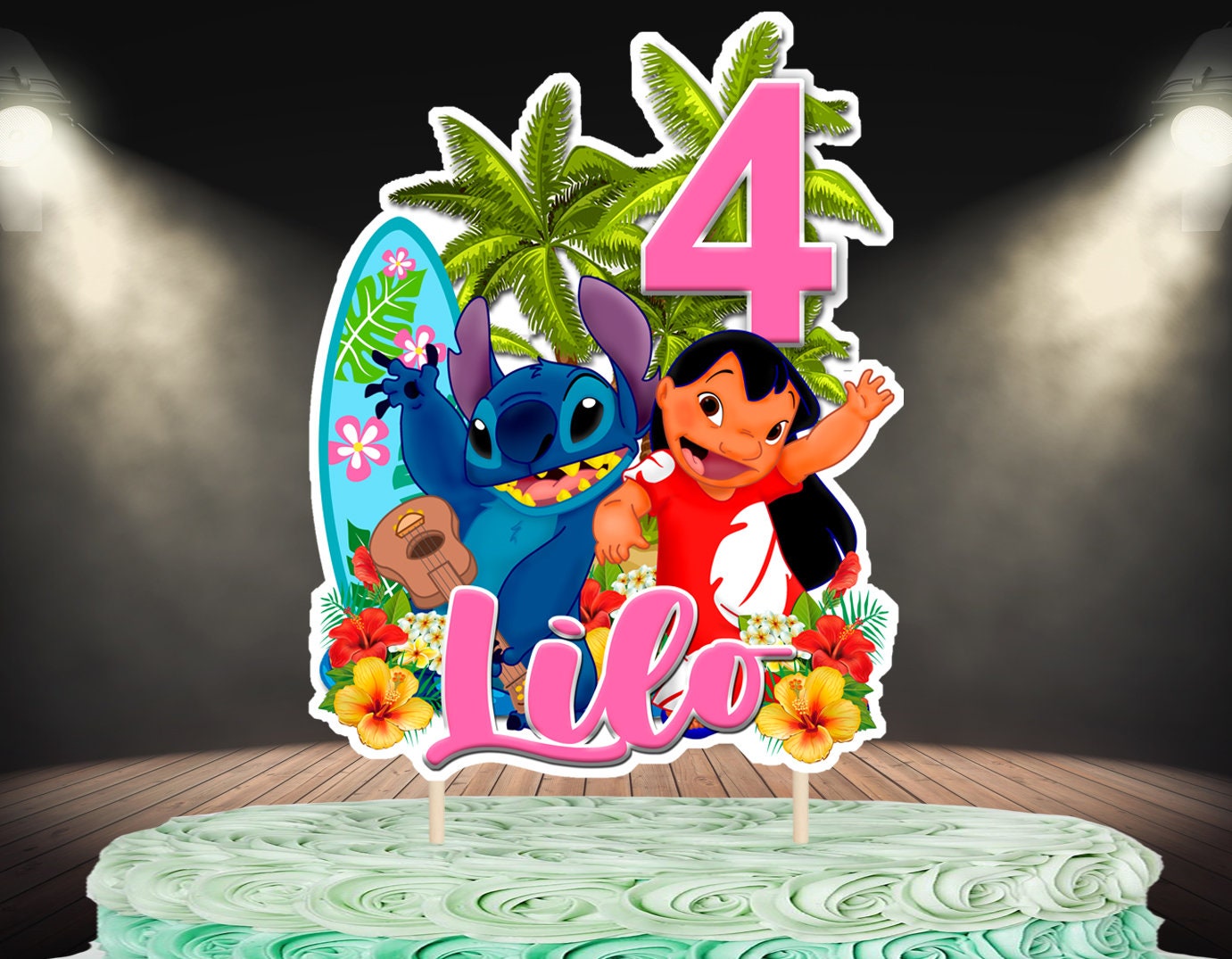 Kitchen Décor Lilo and Stitch Printable Lilo and Stitch Cupcake Toppers ...