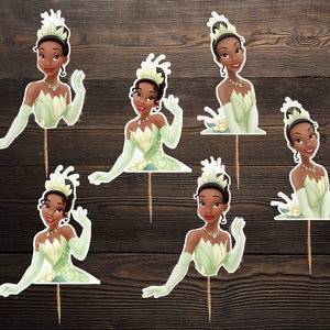 Set of 12 Princess Tiana Cupcake Toppers ( 3 Poses) - Etsy