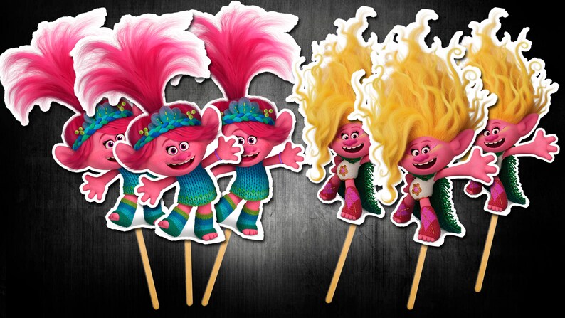 Trolls Band Together Centerpiece (STAND NOT Included),poppy and Viva ...