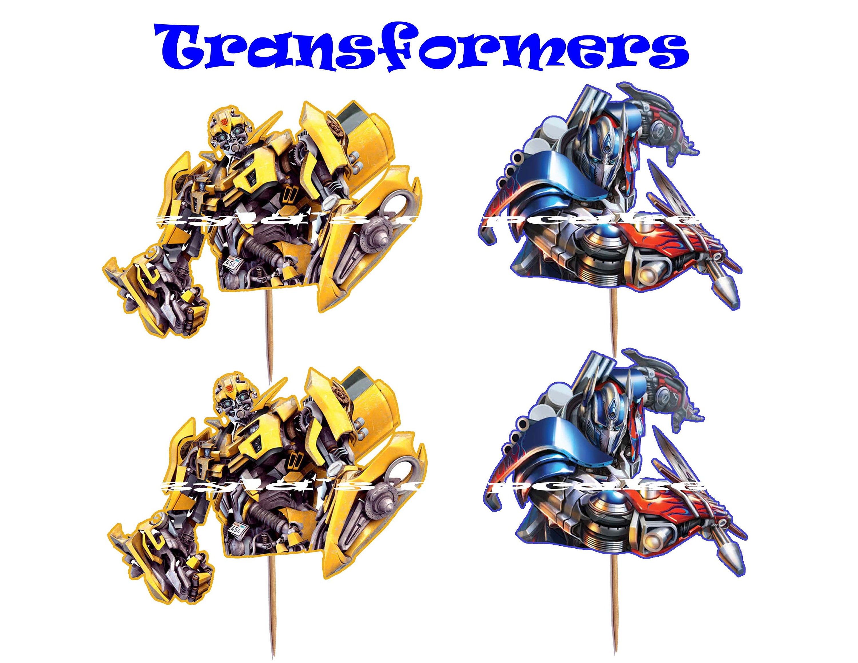 12 Pieces of Transformers Cupcake Toppers - Etsy Canada