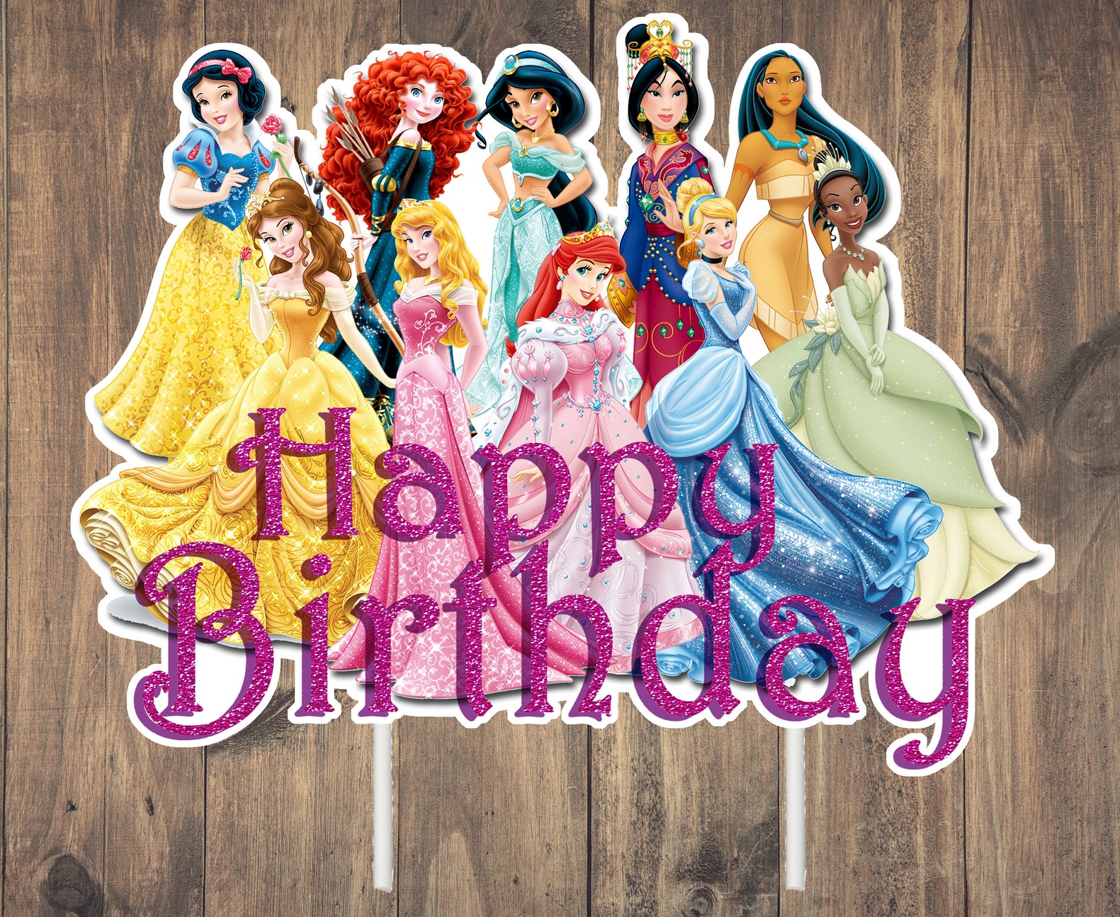 Disney Princesses Cake Topper - Etsy