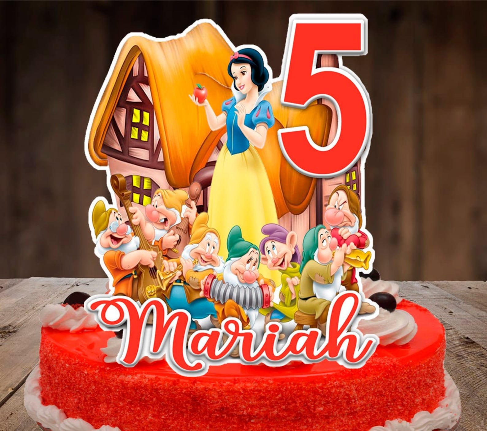 Snow White Cake Topper, Princess Snow White Cake Topper, Customized ...