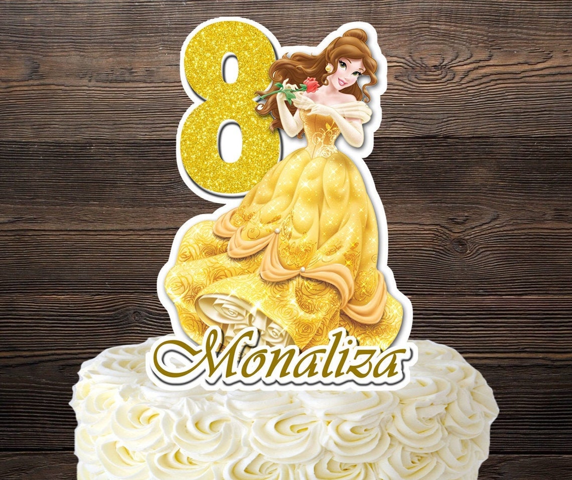Princess Belle Disney Cake Topper Etsy