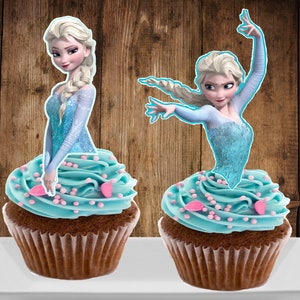 Frozen Elsa Cupcake Toppers 12 Pieces - Etsy