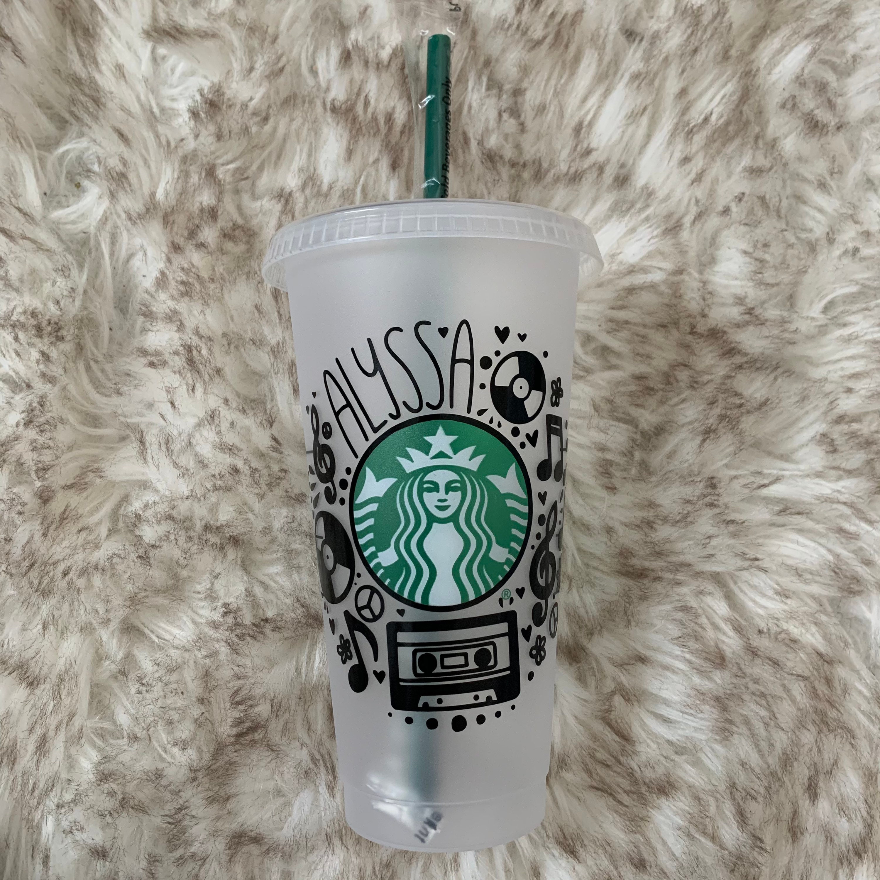 Custom Reusable Starbucks Cup Doodle Style Custom | Etsy