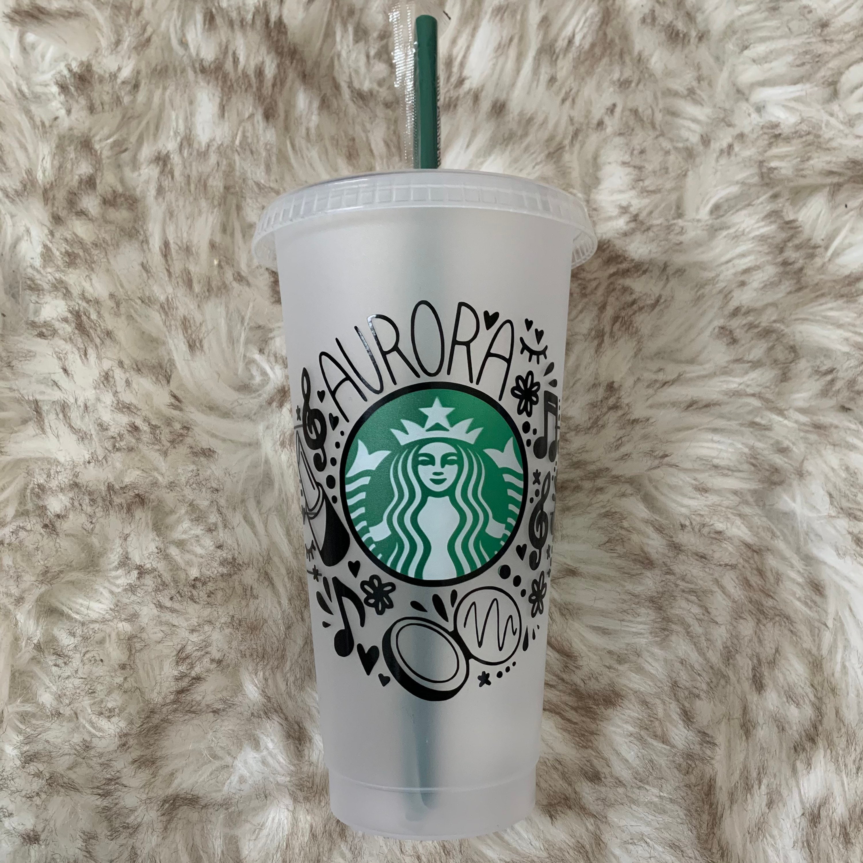 Custom Reusable Starbucks Cup Doodle Style Custom | Etsy