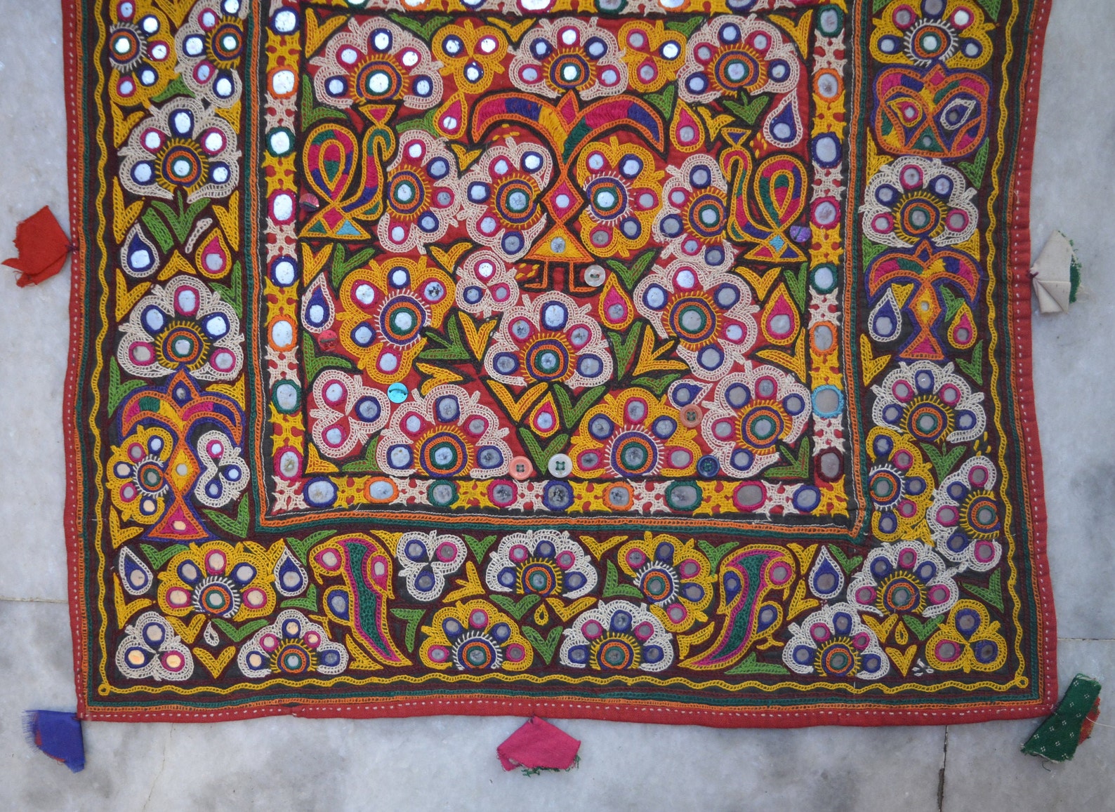 Kutch Embroidery Table Cloth and Wallhanging | Etsy